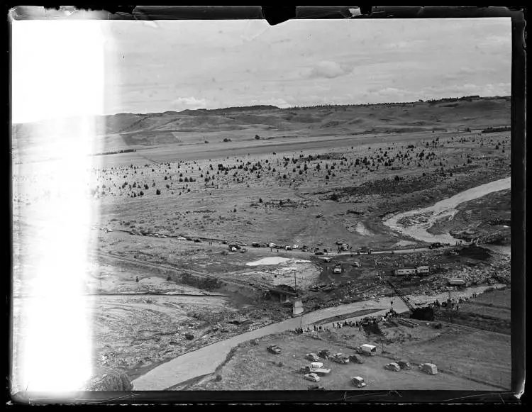 Aerial view of the Tangiwai Railway Disaster, 1953 | Record | DigitalNZ