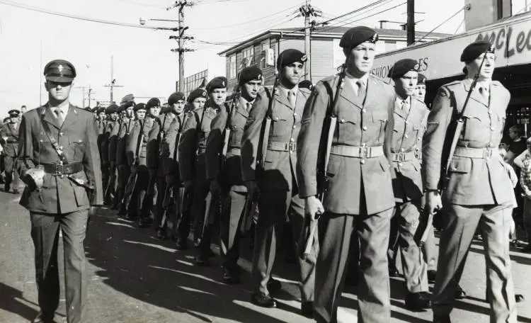 Military parade, Papakura, 1971 | Record | DigitalNZ