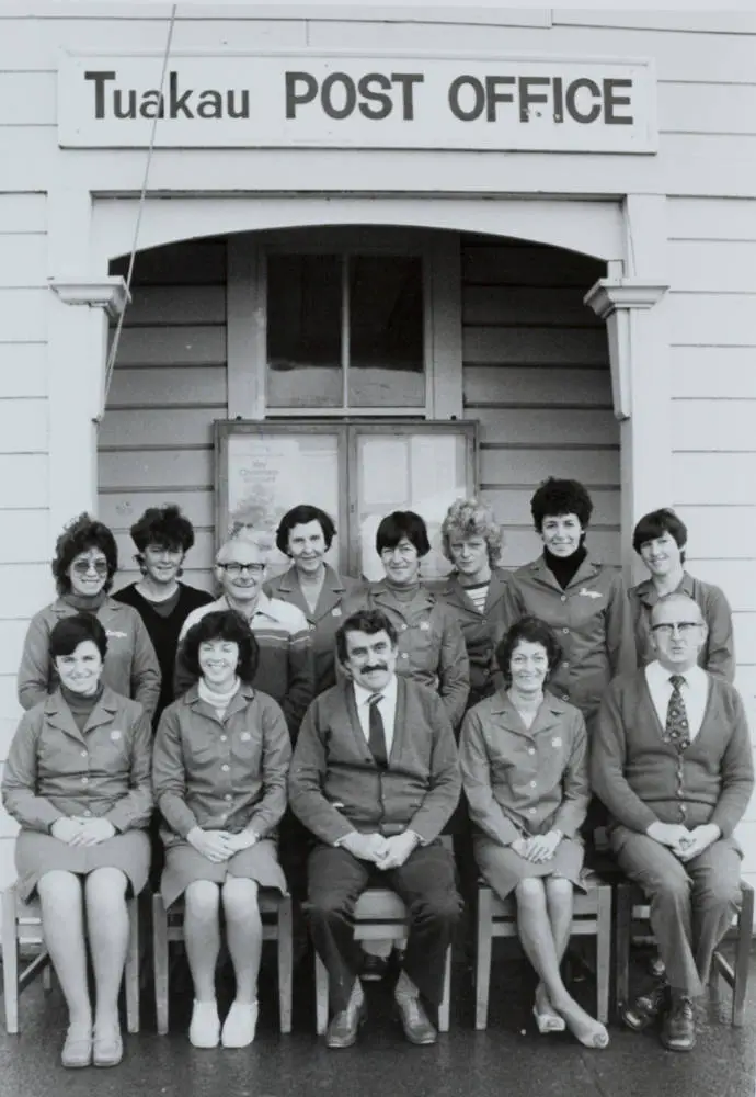 Post Office staff, Tuakau, 1983. | Record | DigitalNZ