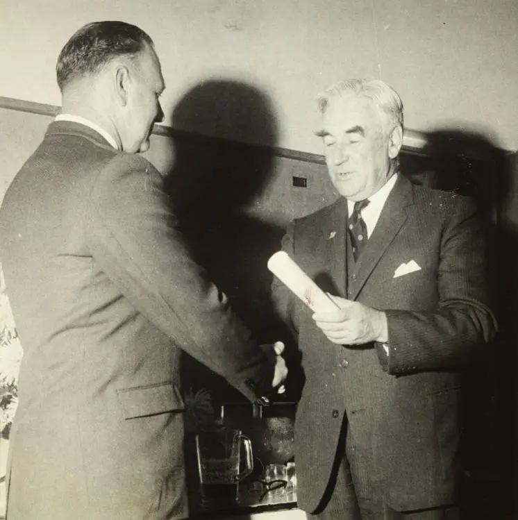Award presentation, Papatoetoe, 1967 | Record | DigitalNZ