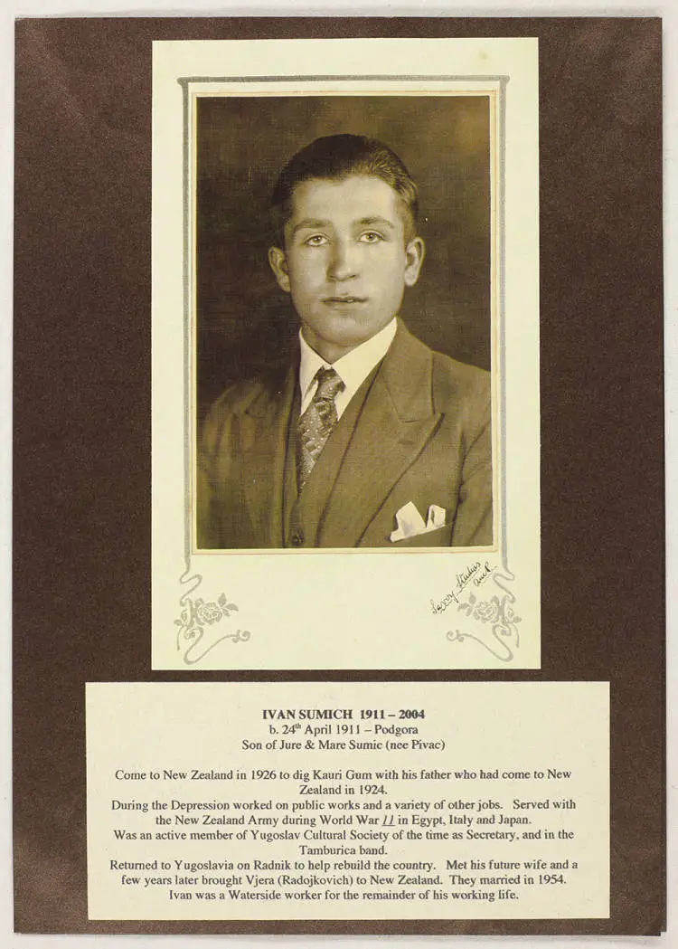 Ivan Sumich. | Record | DigitalNZ