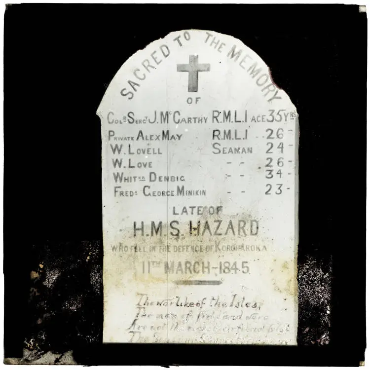 HMS Hazard memorial, Russell | Record | DigitalNZ