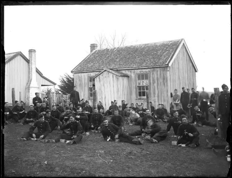 Soldiers at Rawene, 1898 | Record | DigitalNZ