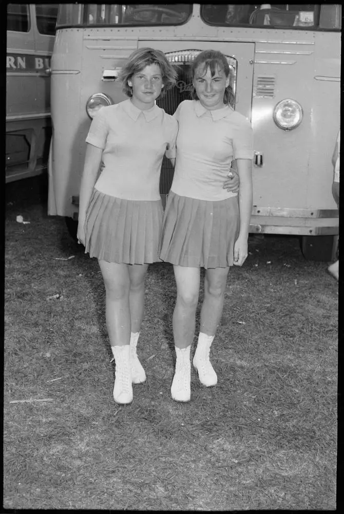 Marching girls competition, 1959 | Record | DigitalNZ