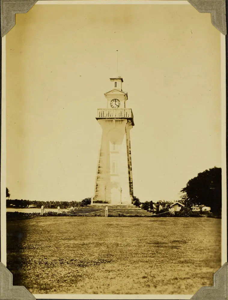 Clocktower at Apia, Samoa, 1928 | Record | DigitalNZ