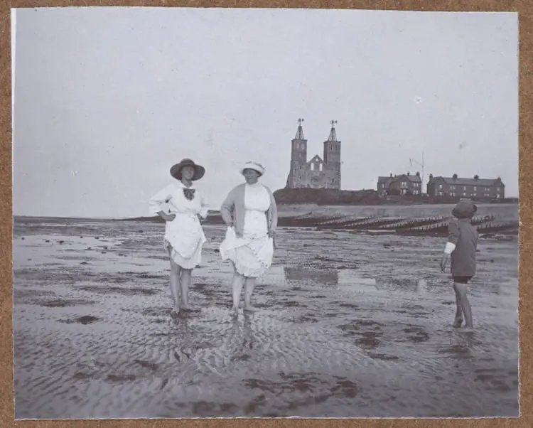 Herne Bay Beach and the Reculver Towers, Kent, England, 1920 | Record ...