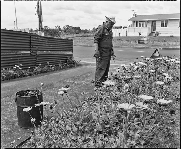 Pat Ngatai gardening, Māngere, 1989 | Record | DigitalNZ