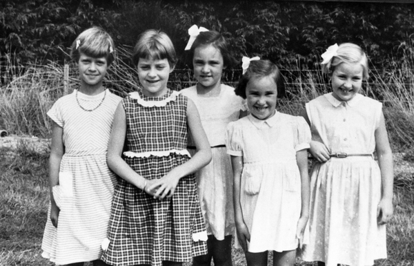 Whareama School pupils who presented flowers at jubilee : photograph ...