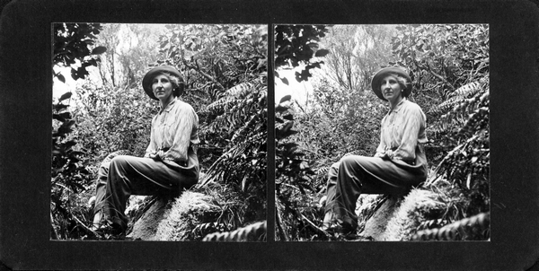 Ruby Welch at Mount Egmont : Stereograph | Record | DigitalNZ