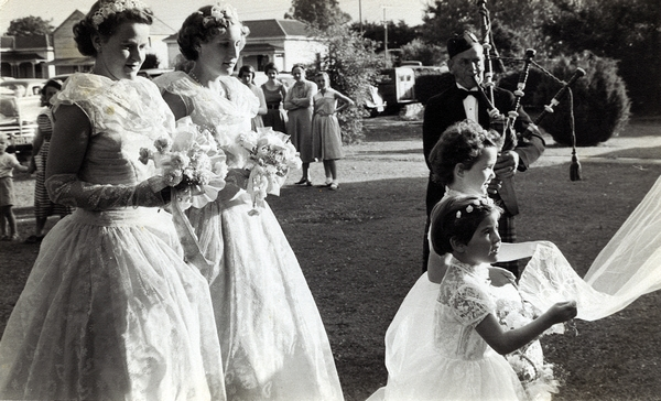 Barbara Sutherland as a bridesmaid: Photograph | Record | DigitalNZ