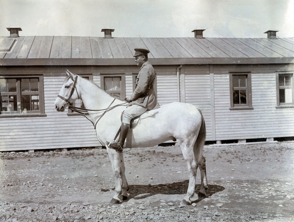 Lt. Col Adams on his horse at Featherston Camp : digital image | Record ...