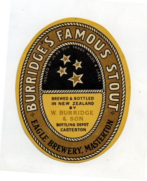 Burridge's Famous Stout: Label | Record | DigitalNZ