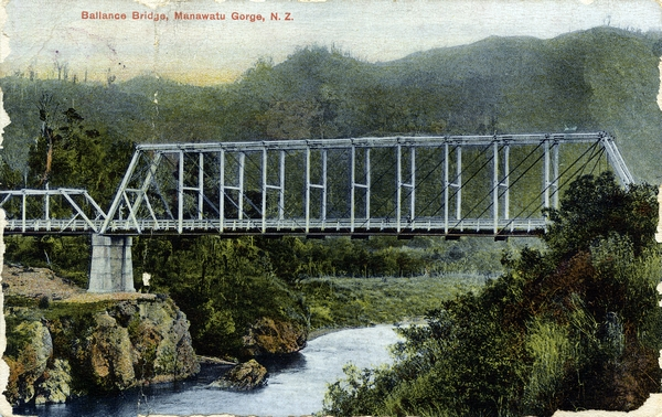 Ballance Bridge, Manawatu Gorge, N.Z. : Digital image | Record | DigitalNZ