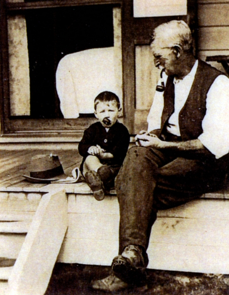 William Cameron with his grandson William : Digital image | Record ...