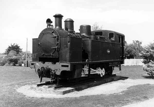 'H' class, 0-4-2T, Fell locomotive No. 199 at the Featherston Park ...