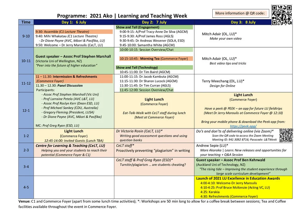 2021 Ako Learning and Teaching Week Programme | Record | DigitalNZ