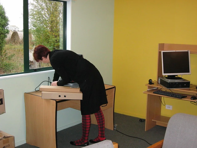 Plugging in and setting up,Tuahiwi Marae | Record | DigitalNZ