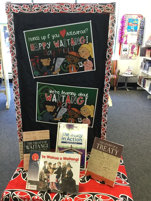Waitangi Day display at Shirley Library | Record | DigitalNZ