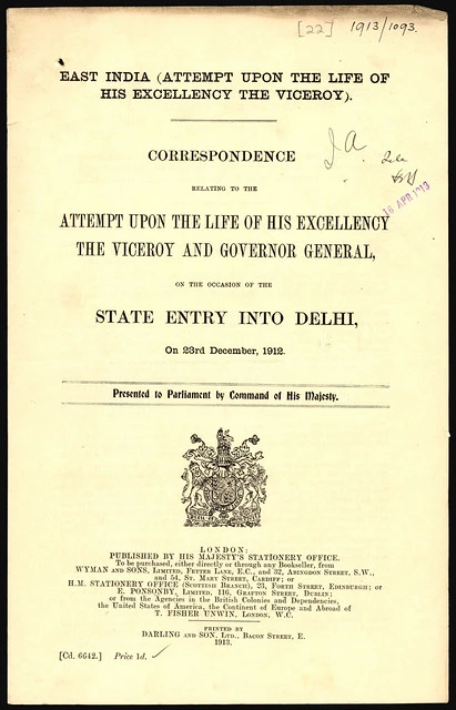 Assassination attempt on Lord Hardinge, Viceroy of India (1912 ...