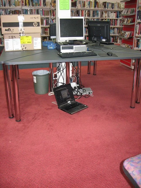 Bellblock Library public PC table | Record | DigitalNZ