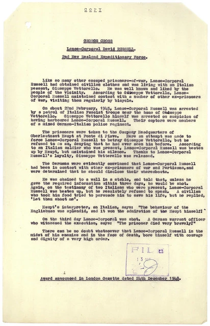 Execution of David Russell, WW2 | Record | DigitalNZ