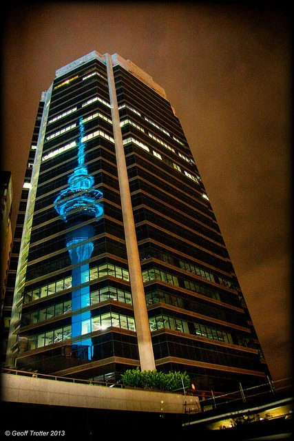 Sky Tower Reflection | Record | DigitalNZ