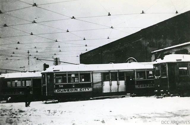 Tram in Snow, Market Reserve 1939 | Record | DigitalNZ