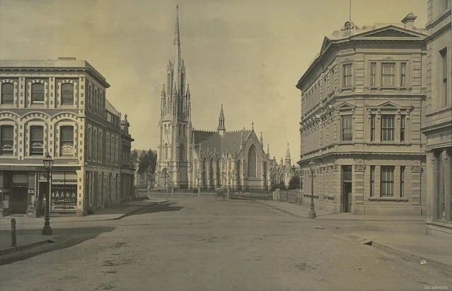 First Church viewed from Moray Place c1879 | Record | DigitalNZ