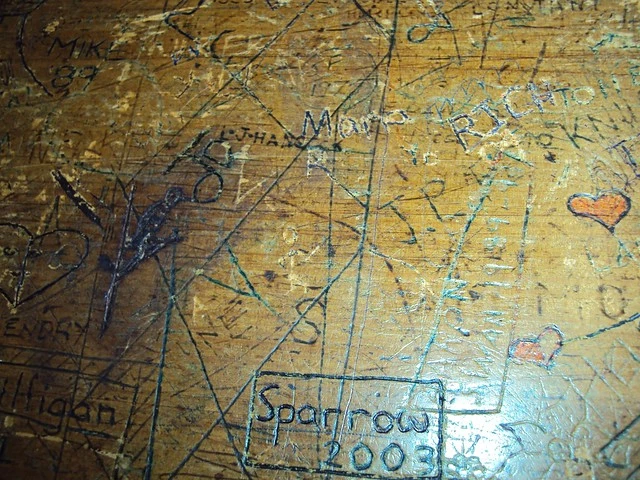 University of Otago desk graffiti | Record | DigitalNZ
