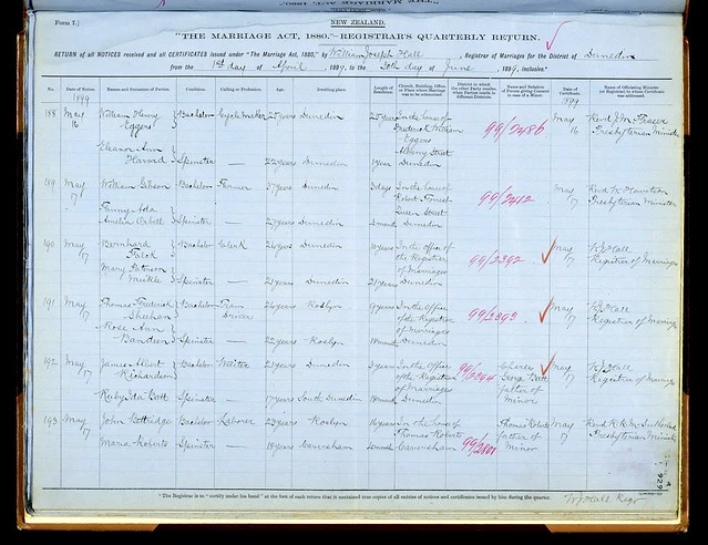 Frances Ada Amelia Orbell and William Gibson, 1899. | Record | DigitalNZ