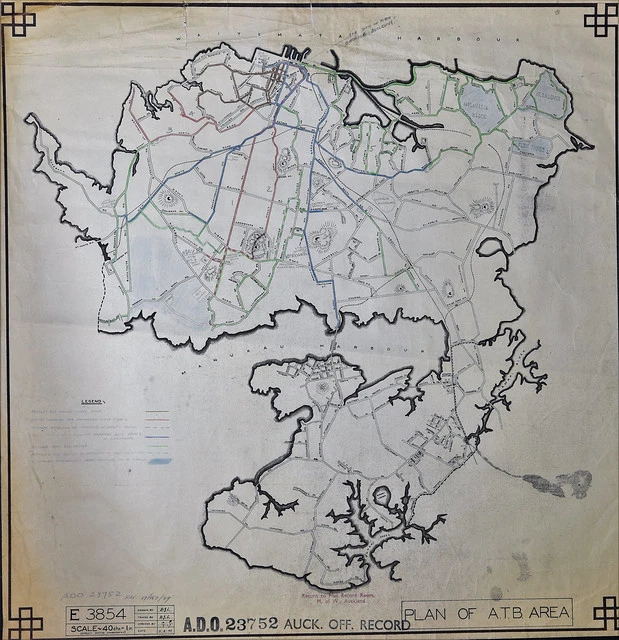 Auckland Transport Board Map (1949) | Record | DigitalNZ