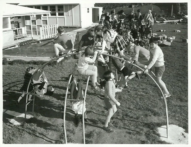 Children of Paparangi Primary School on their jungle gym | Record ...