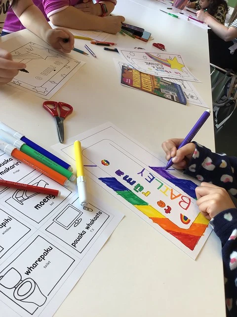Te reo Māori door signs art activity, Tūranga | Record | DigitalNZ