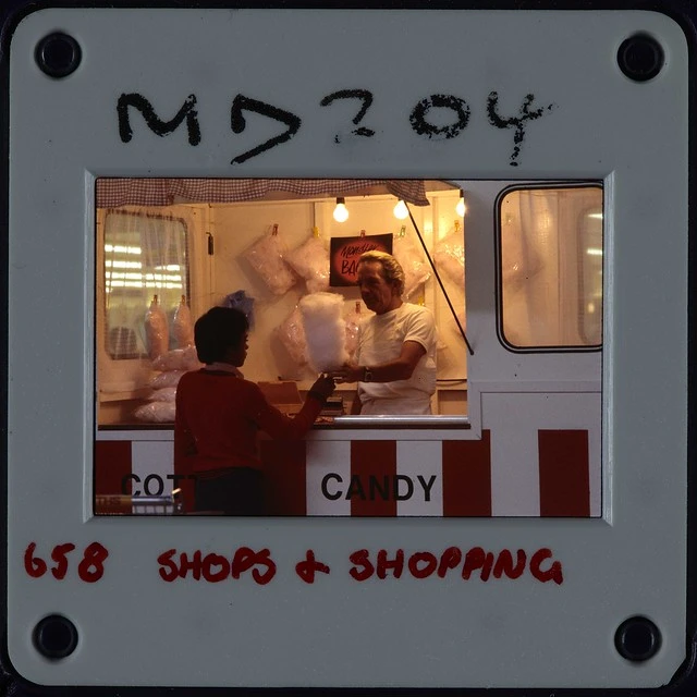 Candy Floss Stall, St. Lukes Shopping Centre, Auckland Photographer: R. Coad January 1979 ...