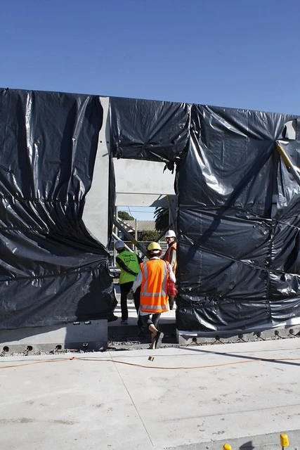 Wall panels going up | Record | DigitalNZ