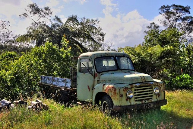 Old Commer truck, Maniatutu Road, Bay of Plenty, New Zealand | Record ...