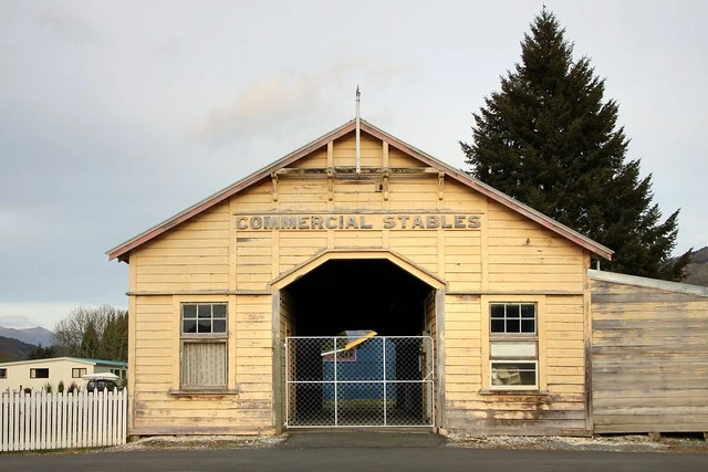 Old commercial stables, Murchison, Tasman, New Zealand | Record | DigitalNZ