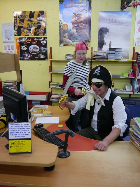 Pirate librarians with plastic cutlasses, Timaru Library | Record ...