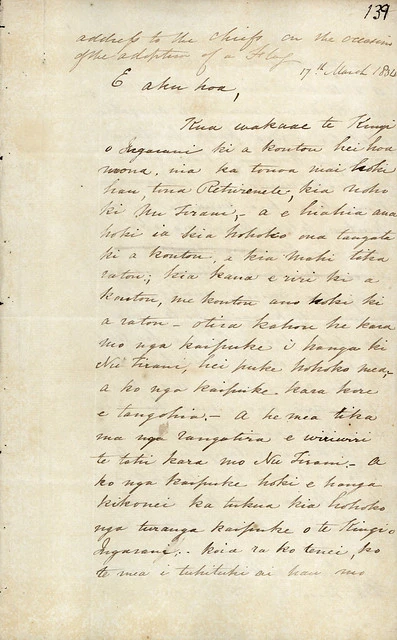 Address made by James Busby, 24 March 1834 (1 of 3) | Record | DigitalNZ