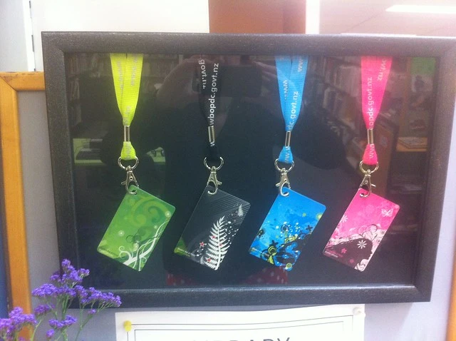 Library cards on lanyards | Record | DigitalNZ