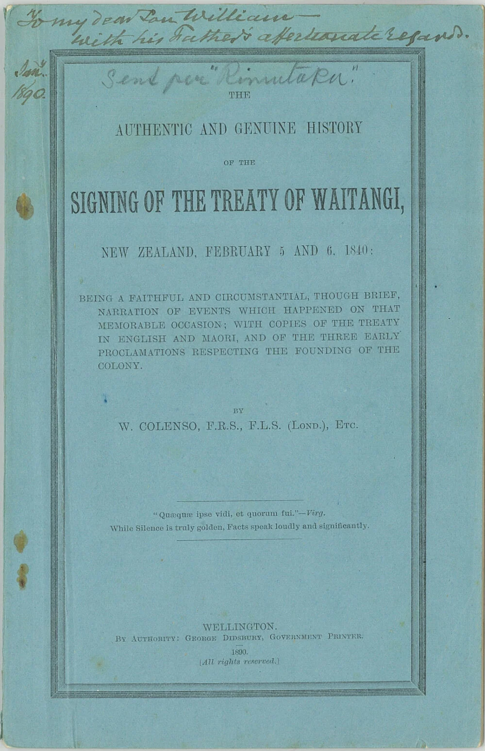 The authentic and genuine history of the signing of the Treaty of ...