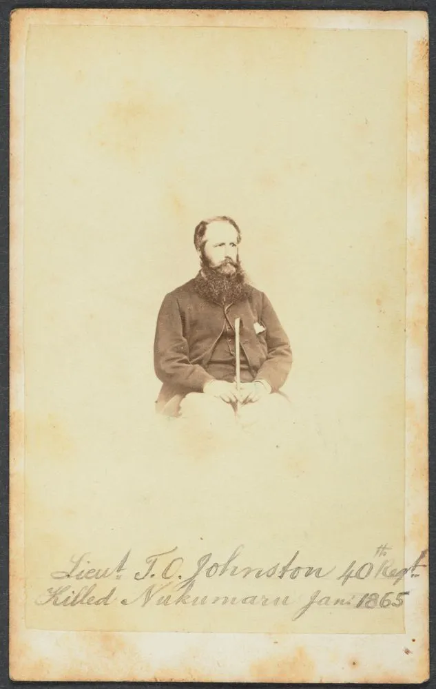 Lieutenant T. O. Johnston, 40th Reg. Killed Nukumaru 1865 | Record ...