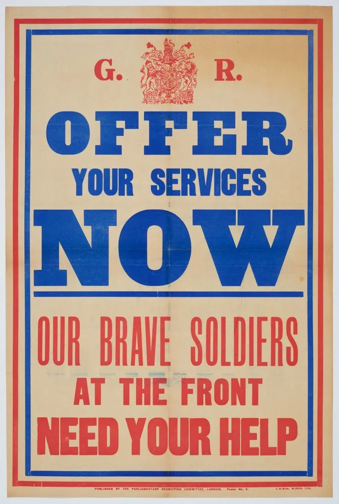 Poster, 'Offer Your Services Now' | Record | DigitalNZ