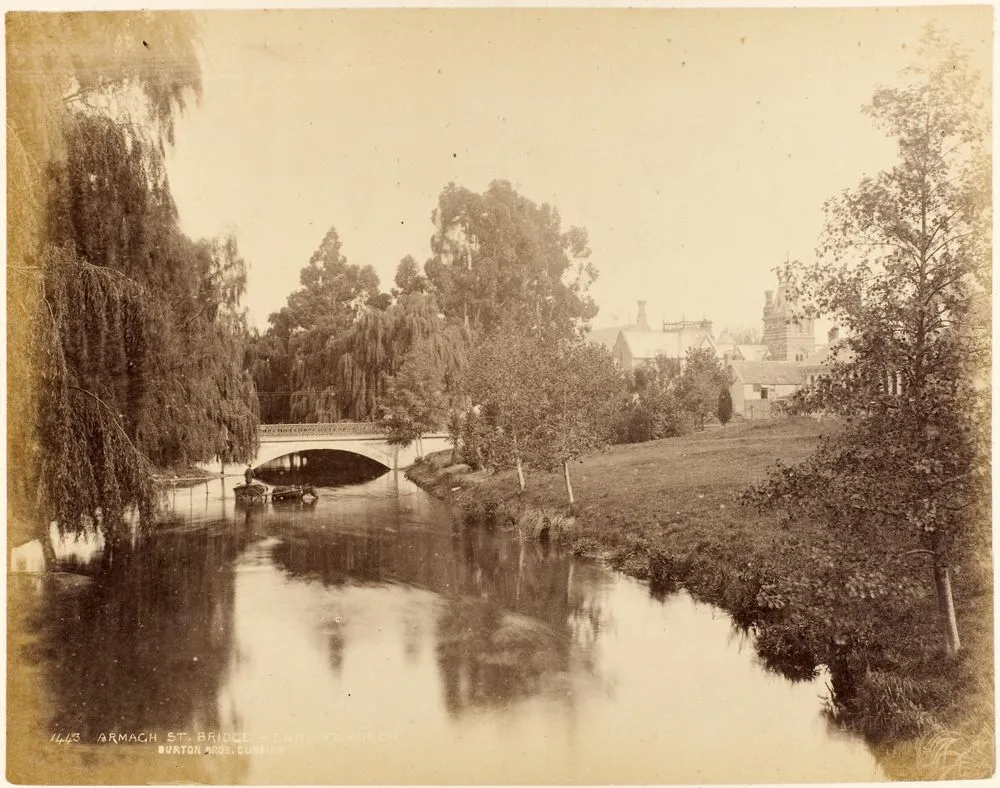 Armagh Street Bridge - Christchurch. From the album: N.Z. Scenery ...