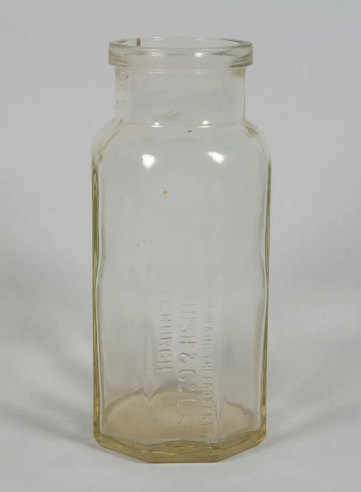 Octagonal glass jar | Record | DigitalNZ