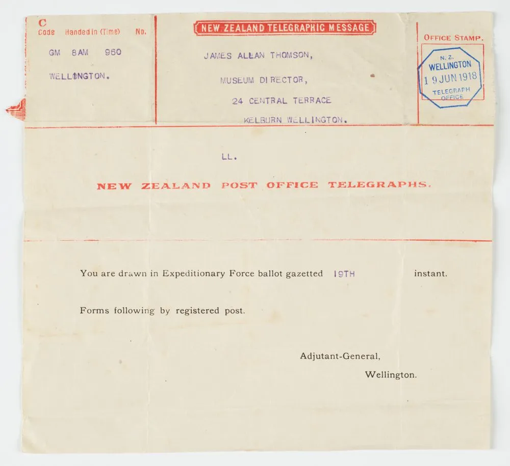 Ballot Draw notice | Record | DigitalNZ