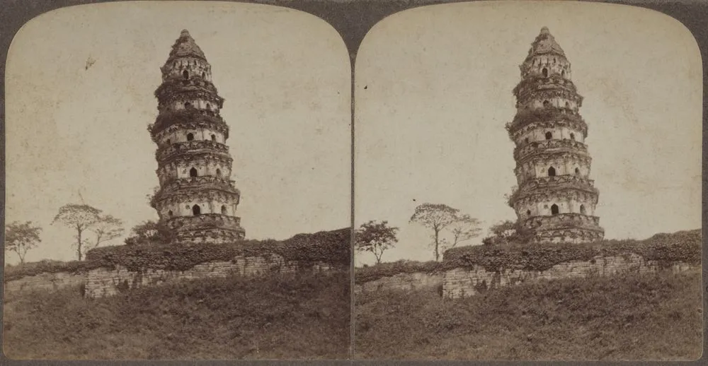 Tiger Hill Pagoda, the 'Leaning Tower' of Soo-chow (Suzhou) 1300 years ...
