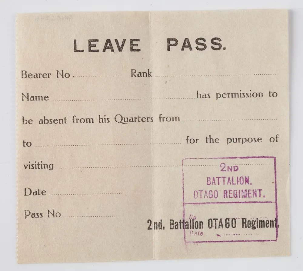 Leave Pass | Record | DigitalNZ