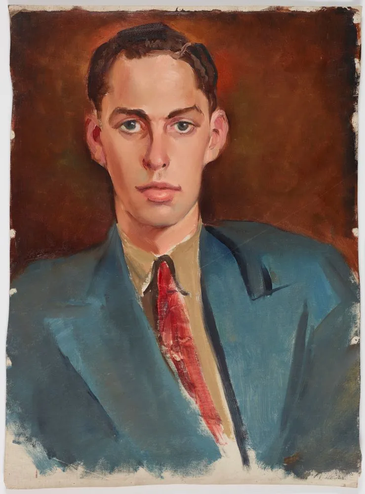 Untitled [Portrait of a young man with red tie] | Record | DigitalNZ