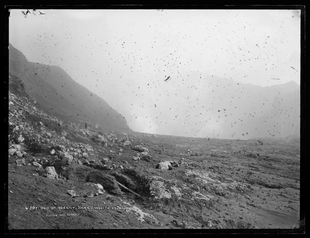 Bed of recent lake, White Island | Record | DigitalNZ